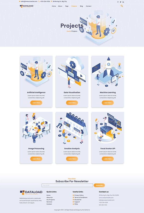 Dataload - Data Science & Analytics Elementor Template Kit by Rometheme